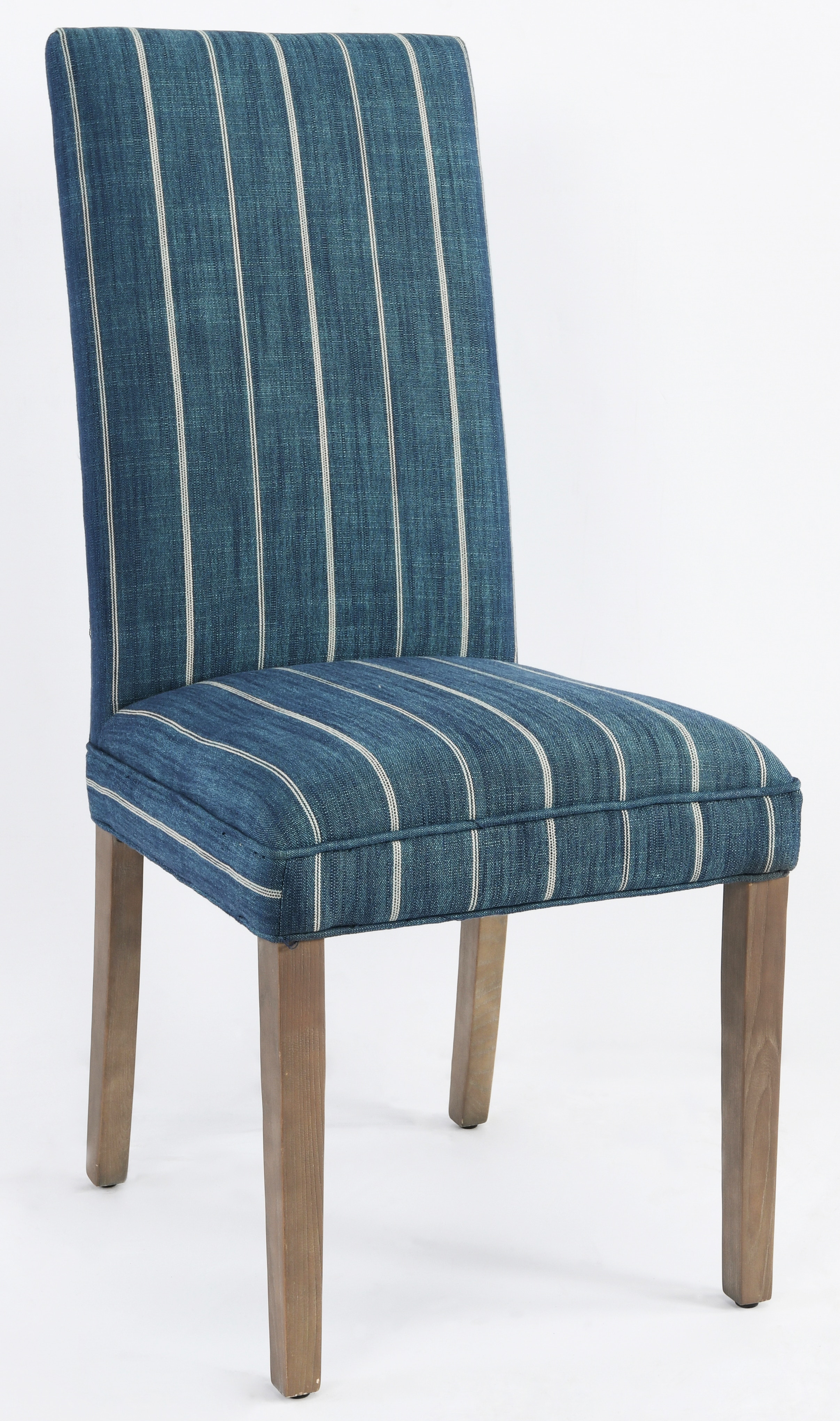 Blue and white striped dining chairs store